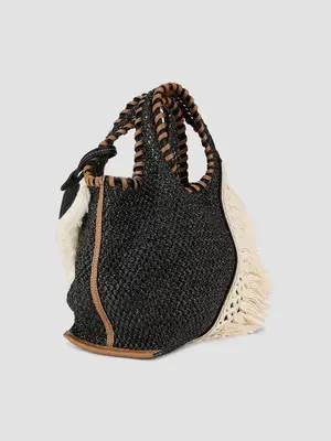 3.1 Phillip Lim Mini Fringed Raffia Tote Bag