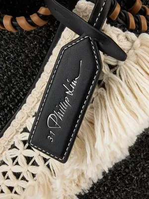3.1 Phillip Lim Mini Fringed Raffia Tote Bag