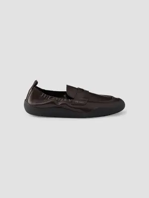 Prada Speedrock Leather Loafers - Brown