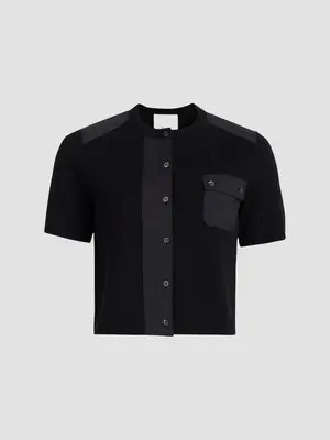 3.1 Phillip Lim Wool Short Sleeve Cardigan