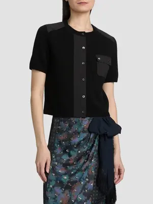 3.1 Phillip Lim Wool Short Sleeve Cardigan