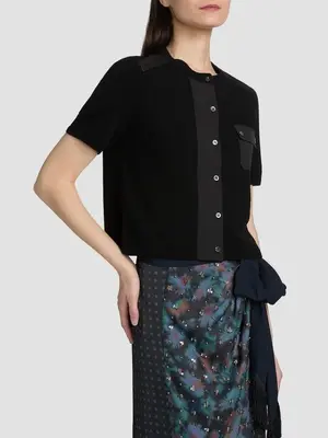 3.1 Phillip Lim Wool Short Sleeve Cardigan
