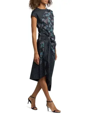 3.1 Phillip Lim Desert Flower Twist Multi-print Midi-dress