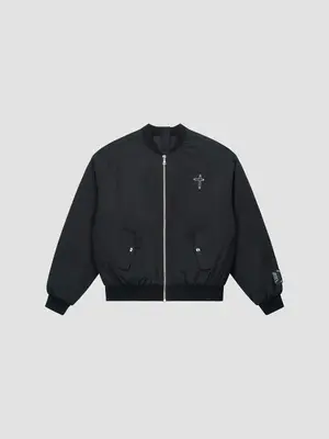 RtA Curva Ultra Rowan Studded Bomber Jacket - Black