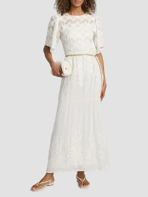 Ba&sh Aphrodite Embroidered Maxi Dress