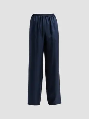 Loulou De Saison Alera Satin Wide-leg Pants