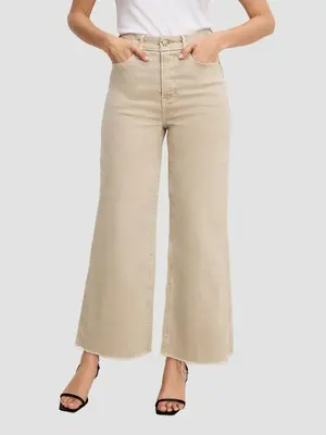 Good American Good Skate Wide-leg Crop Jeans