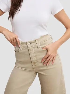 Good American Good Skate Wide-leg Crop Jeans