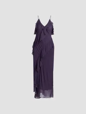 Ba&sh Oceane Ruffled Midi-dress