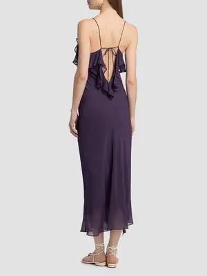 Ba&sh Oceane Ruffled Midi-dress