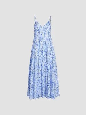 Rosie Assoulin Cami Floral Cotton Poplin Maxi Dress