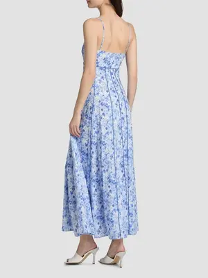 Rosie Assoulin Cami Floral Cotton Poplin Maxi Dress