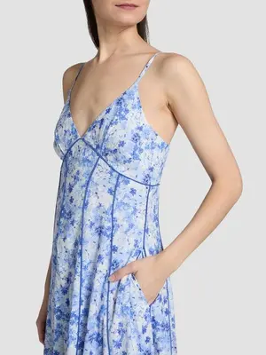 Rosie Assoulin Cami Floral Cotton Poplin Maxi Dress