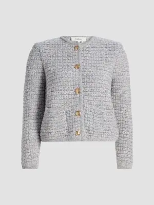 Ba&sh Guspa Ottoman Knit Button-front Cardigan