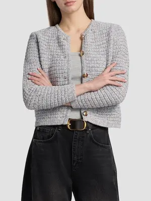 Ba&sh Guspa Ottoman Knit Button-front Cardigan