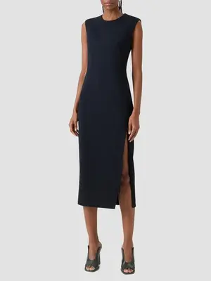 Akris Wool-blend Sheath Midi Dress