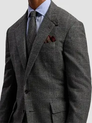 Ralph Lauren Purple Label Glenn Hand-tailored Tick-weave Jacket