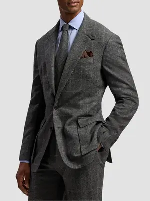 Ralph Lauren Purple Label Glenn Hand-tailored Tick-weave Jacket