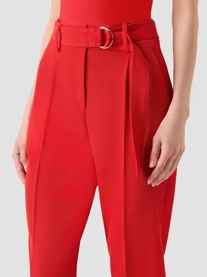 Akris Fred Virgin-wool Belted Mid-rise Tapered-leg Pants