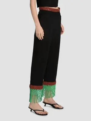 Rosie Assoulin Macrame Pizzants Pants