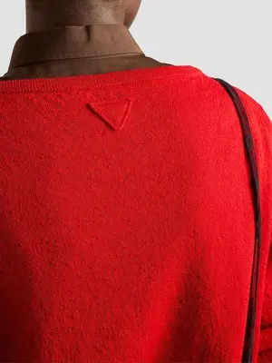 Prada Cashmere V-neck Sweater - Red