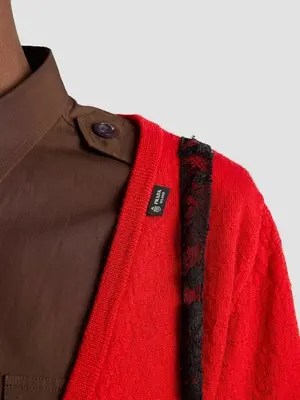 Prada Cashmere V-neck Sweater - Red