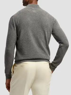 Ralph Lauren Purple Label Textured Cashmere Quarter-zip Sweater