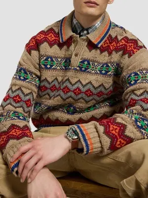 Polo Ralph Lauren Fair Isle Wool-blend Polo-collar Sweater