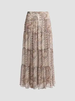 Ba&sh Cali Paisley Print Maxi Skirt - Bleu