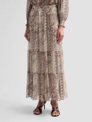 Ba&sh Cali Paisley Print Maxi Skirt