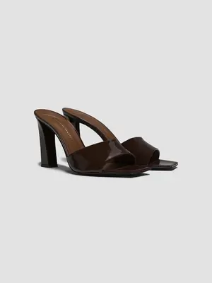 GIUSEPPE ZANOTTI Maya 90mm Leather Sandals - Caffe