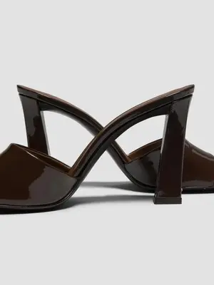 GIUSEPPE ZANOTTI Maya 90mm Leather Sandals - Caffe