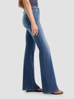 Good American Soft Tech Good Legs Flare Jeans