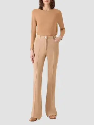 Akris Fine-gauge Knit Cashmere-silk Sweater - Camel
