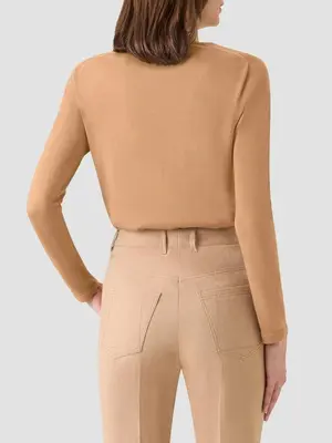 Akris Fine-gauge Knit Cashmere-silk Sweater - Camel