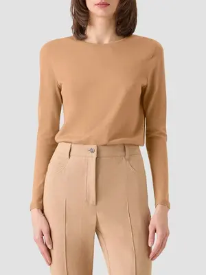 Akris Fine-gauge Knit Cashmere-silk Sweater - Camel