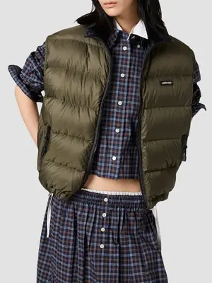 Miu Miu Padded Light Pongé Vest