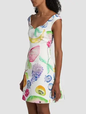 Rosie Assoulin Halo Fruit Cotton-blend A-line Minidress