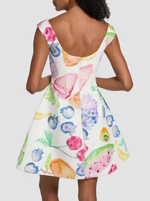 Rosie Assoulin Halo Fruit Cotton-blend A-line Minidress