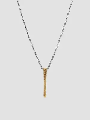 John Varvatos Nails Sterling & Goldtone Nail Pendant Necklace - Silver