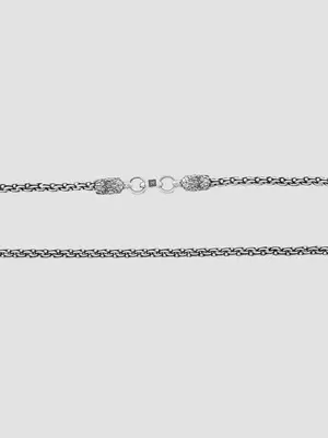 John Varvatos Wolf Sterling Chain Necklace