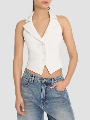Good American Halter Suit Vest