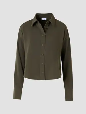 Akris Relaxed Lasercut Crêpe Shirt