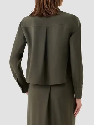 Akris Relaxed Lasercut Crêpe Shirt