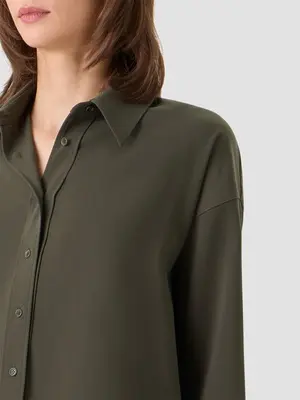Akris Relaxed Lasercut Crêpe Shirt