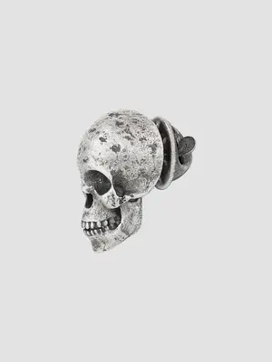 John Varvatos Skull Sterling Brooch