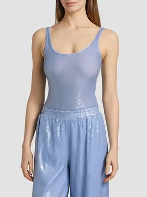 Generation Love Dina Semi-sheer Sequin Bodysuit