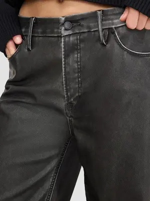 Good American Good Skate Faux-leather Wide-leg Pants