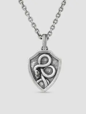 John Varvatos Snakeskin Sterling & 0.006 Tcw Diamond Pendant Necklace - Silver