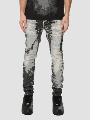 PURPLE BRAND Trompe L'oeil Stretch-denim Skinny Jeans - Black